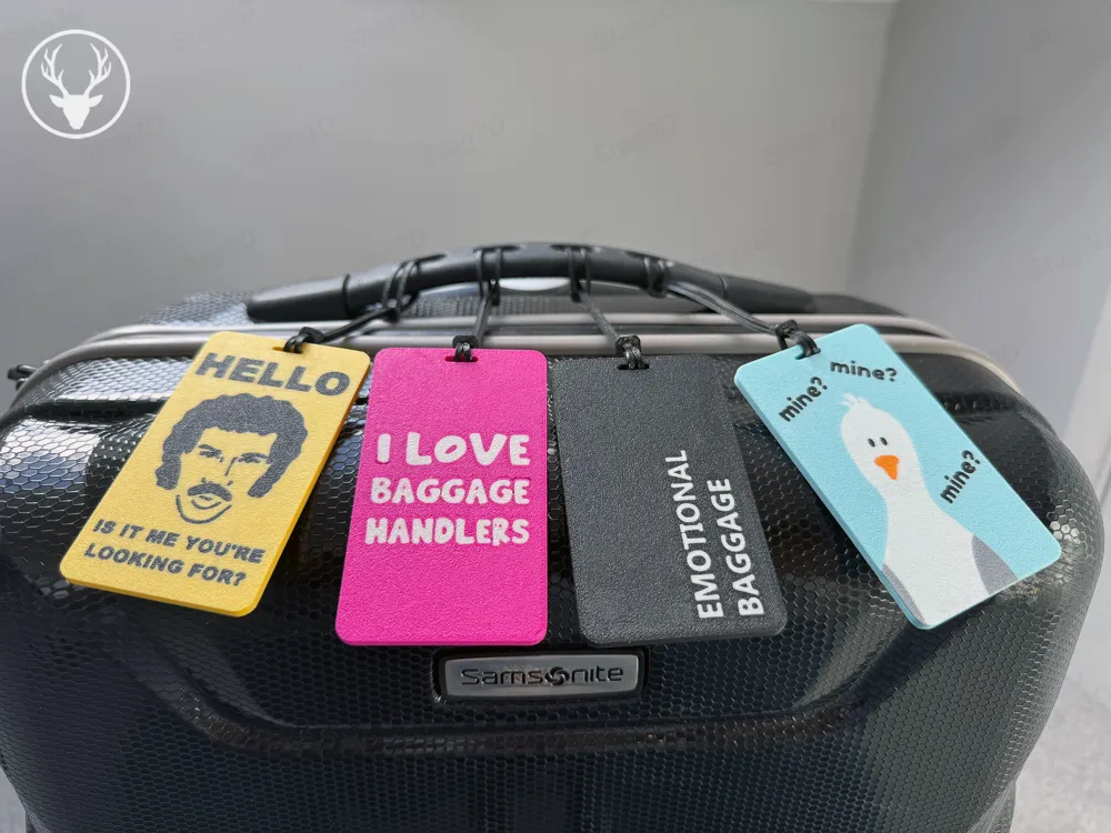 Luggage Tag Collection by Stag 3D MakerWorld: Download Free 3D Models