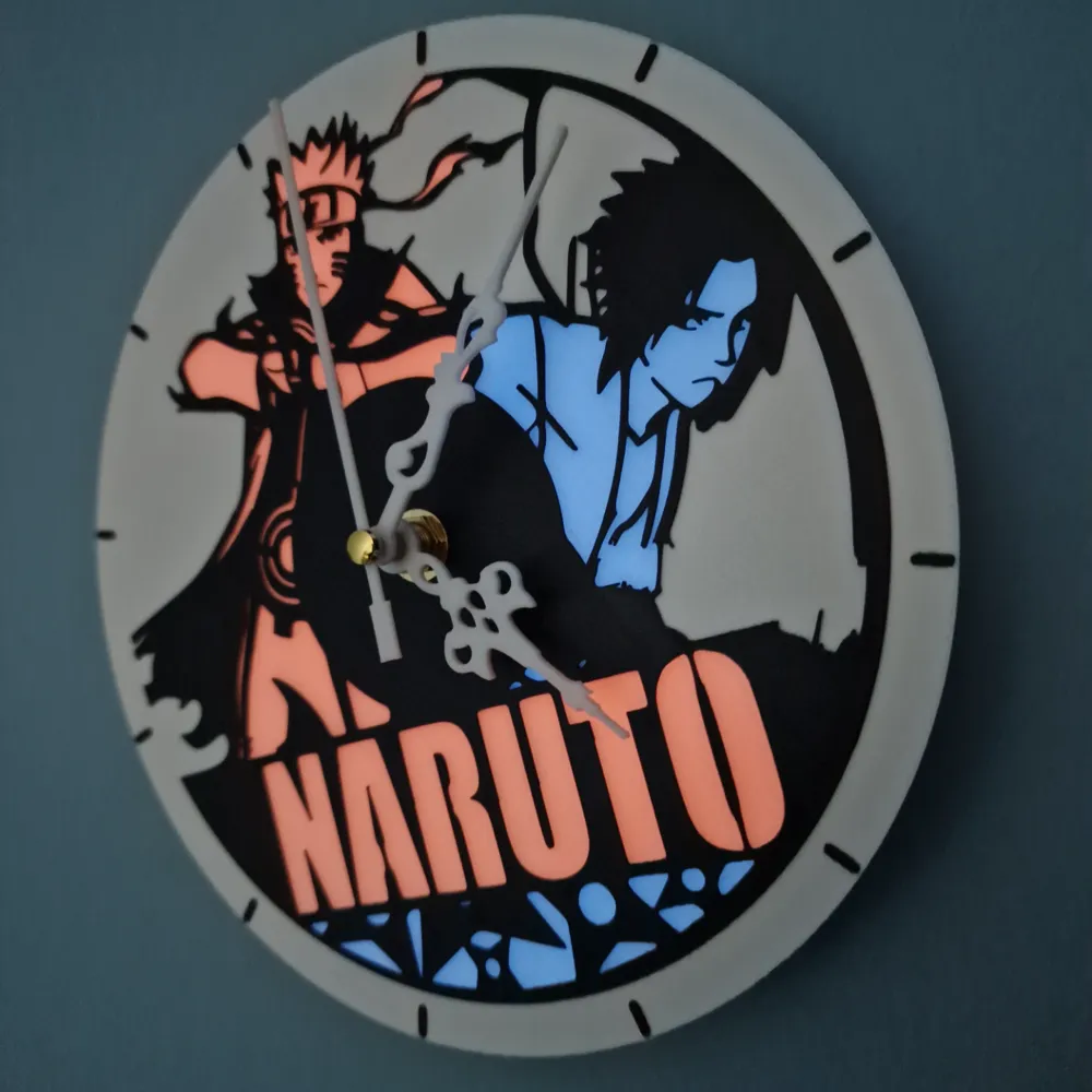 Naruto Sasuke Clock by adam0492 - MakerWorld