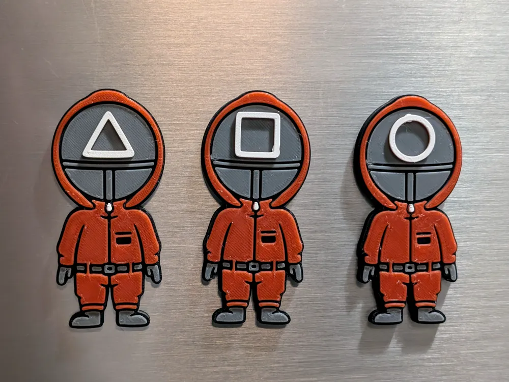 Squid Game Guard Magnets - Layered and embossed! - Free 3D Print Model ...