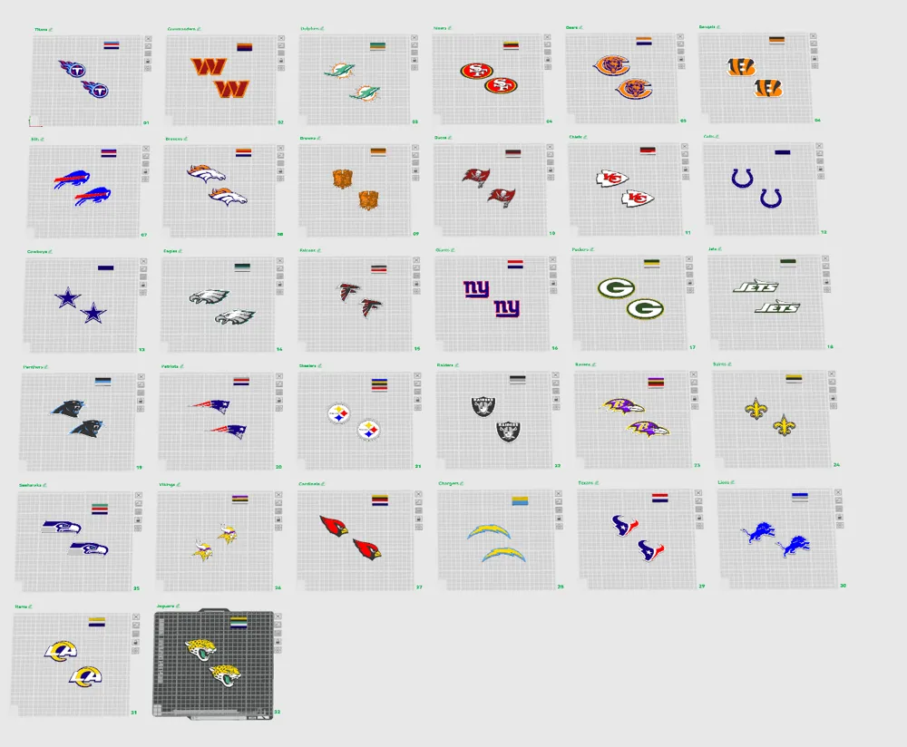 NFL Logo Pack - Free 3D Print Model - MakerWorld