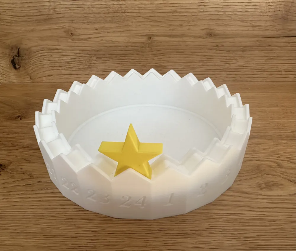 Advent dish, Advent wreath with star - Free 3D Print Model - MakerWorld