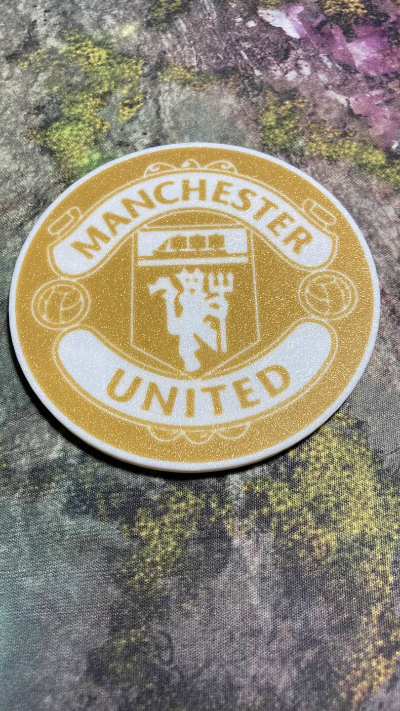 Manchester United coaster + case by Shroomie - MakerWorld