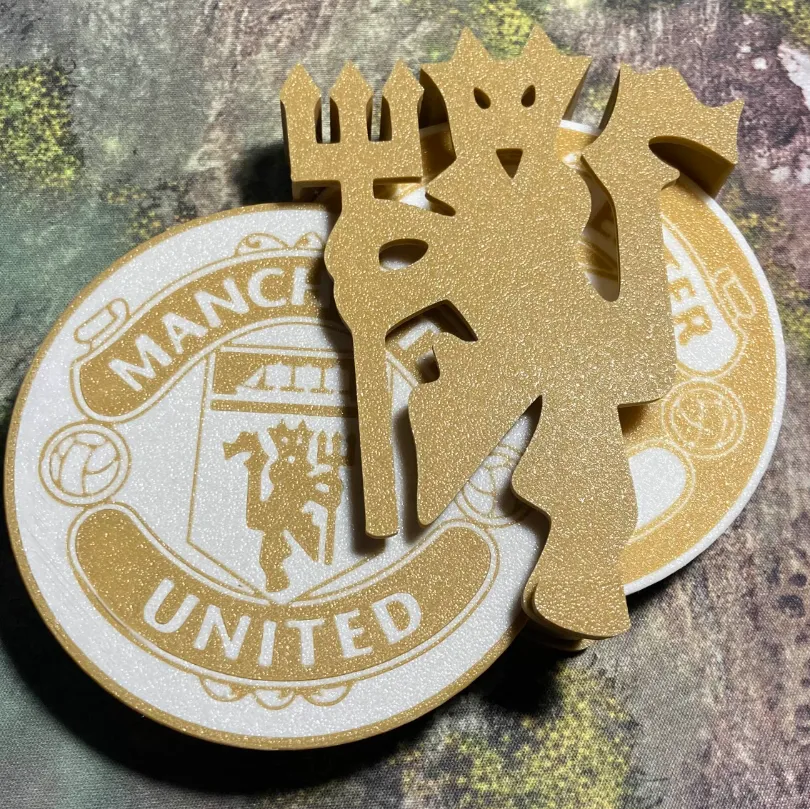 Manchester United coaster + case by Shroomie - MakerWorld