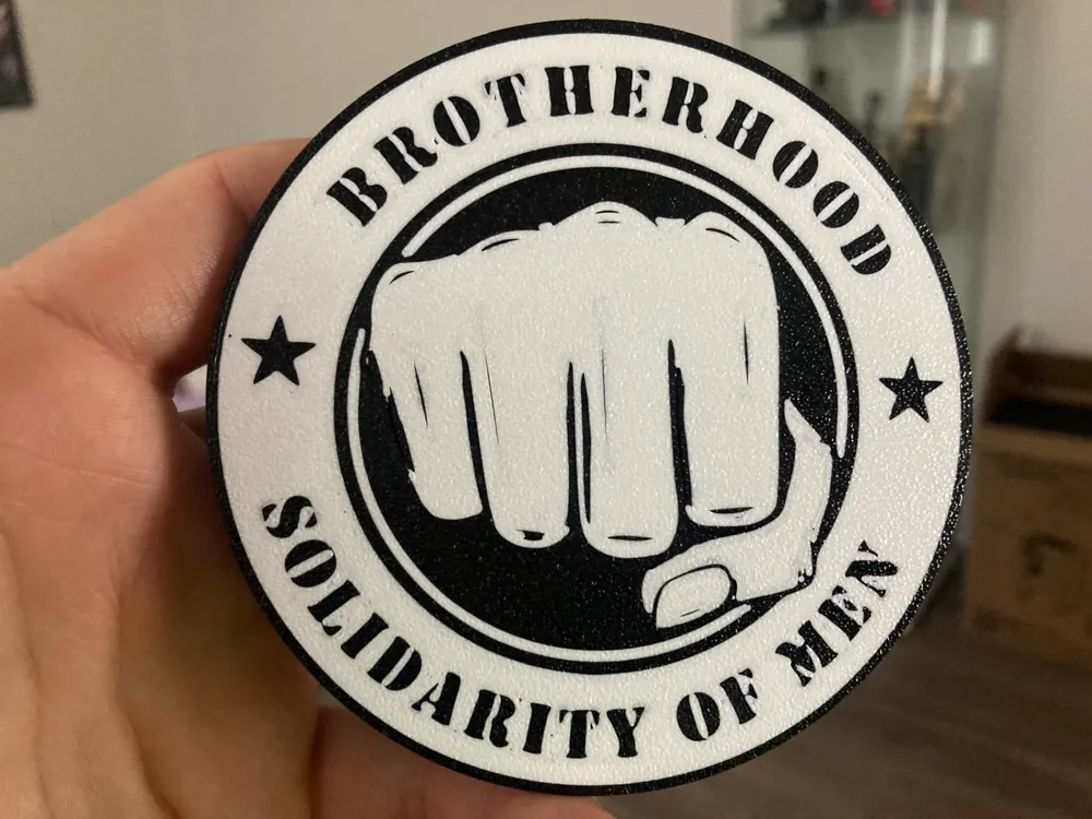 Brotherhood solidarity coaster by jakubhroch - MakerWorld