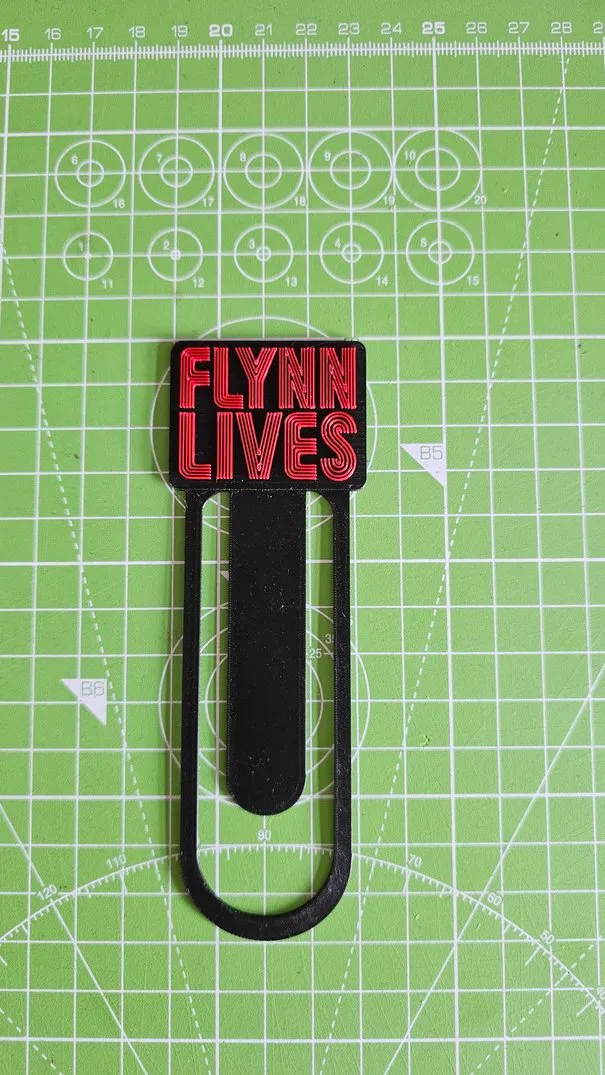 Flynn Lives Tron inspired bookmark - Free 3D Print Model - MakerWorld