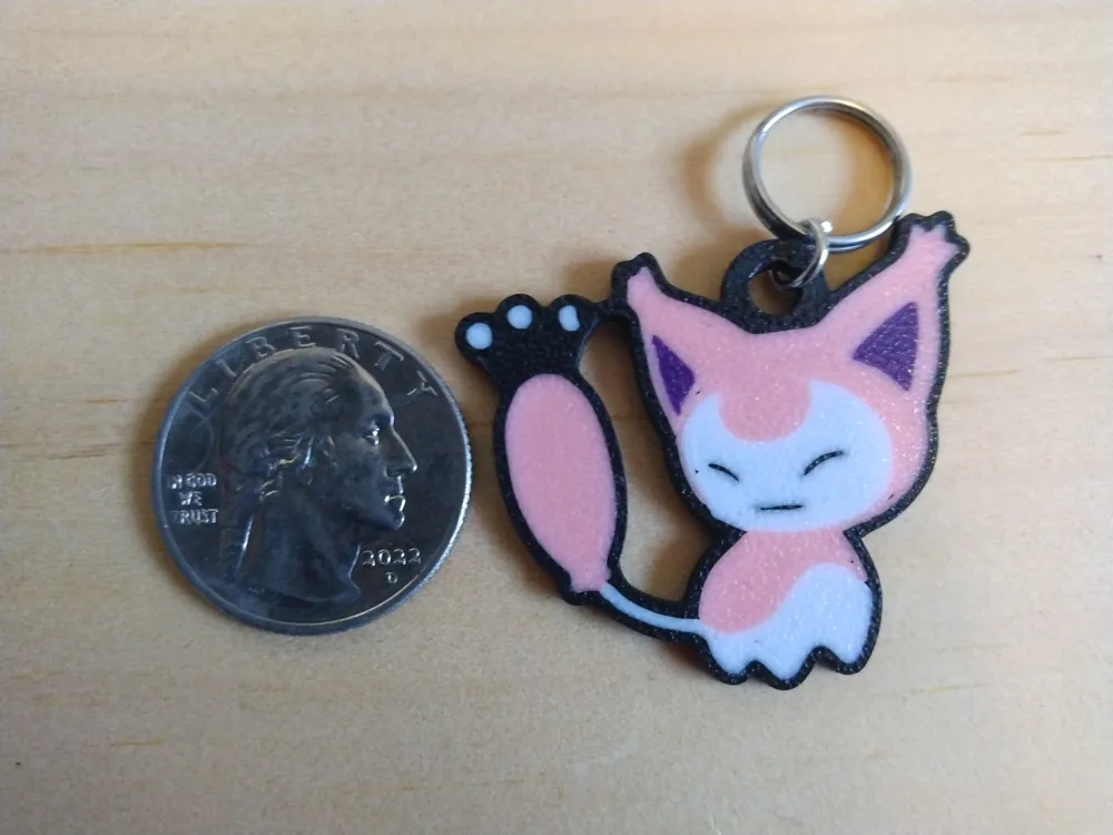Skitty Pokémon Keychain - Free 3D Print Model - MakerWorld