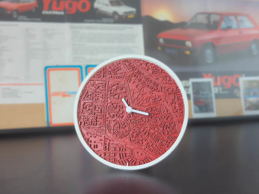 Customizable City Map Clock | Clock Kit 011 by Maerc - MakerWorld