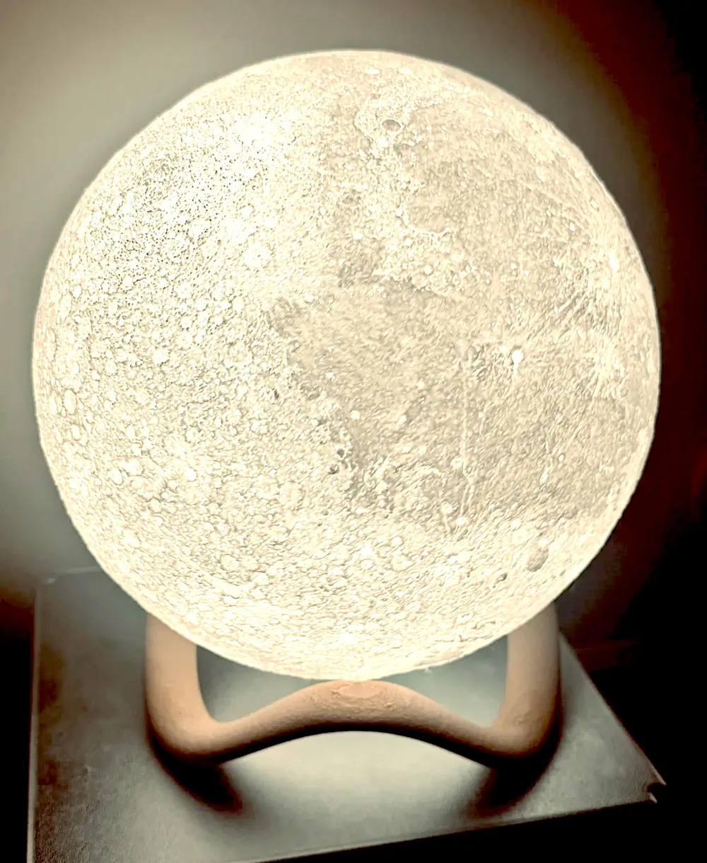 BRIGHTER Moon Lamp Modern Wavy Base Remixed by maxim3D MakerWorld ...