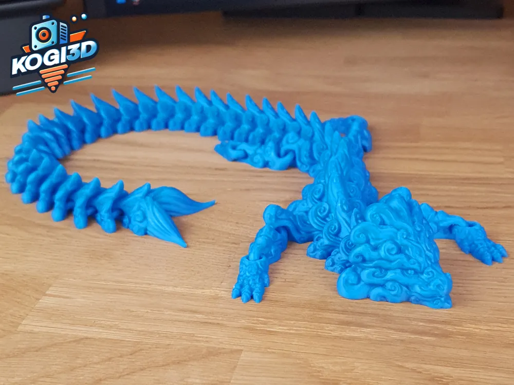 Print in Place Articulated Flexi Water Dragon - Free 3D Print Model ...