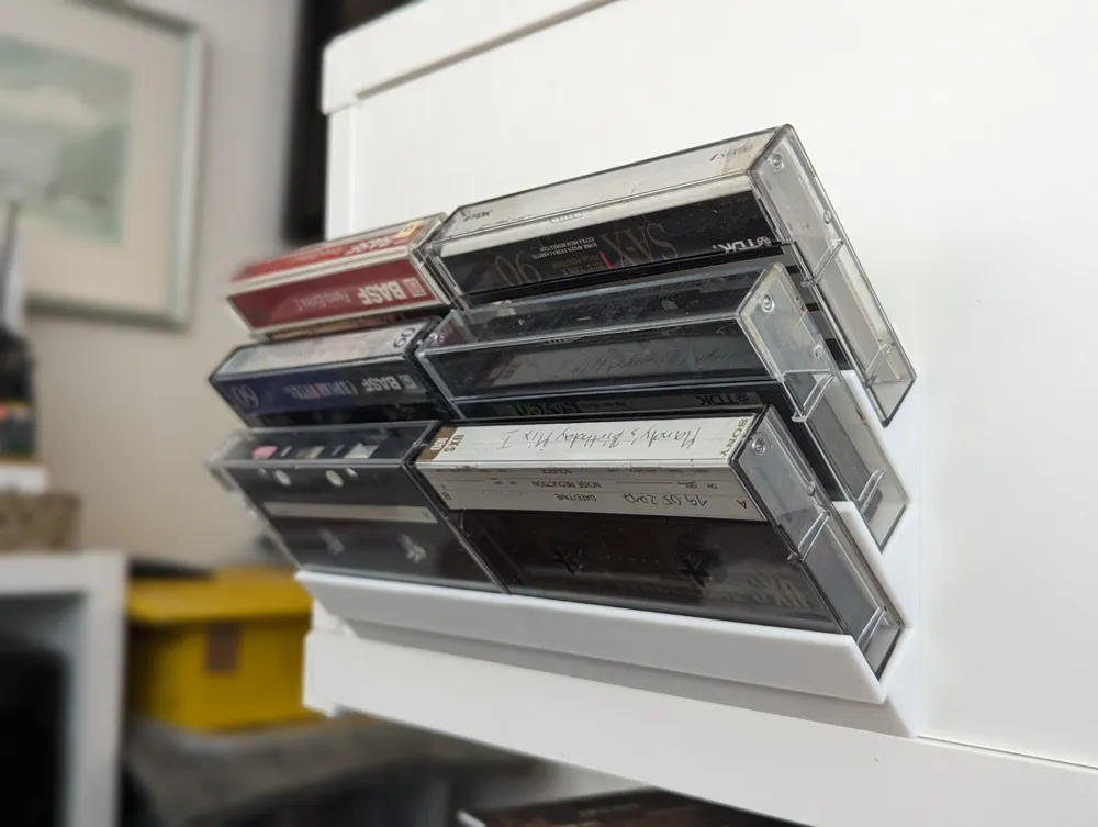 Practical Modular Cassette Tapes Holder by webmatze - MakerWorld