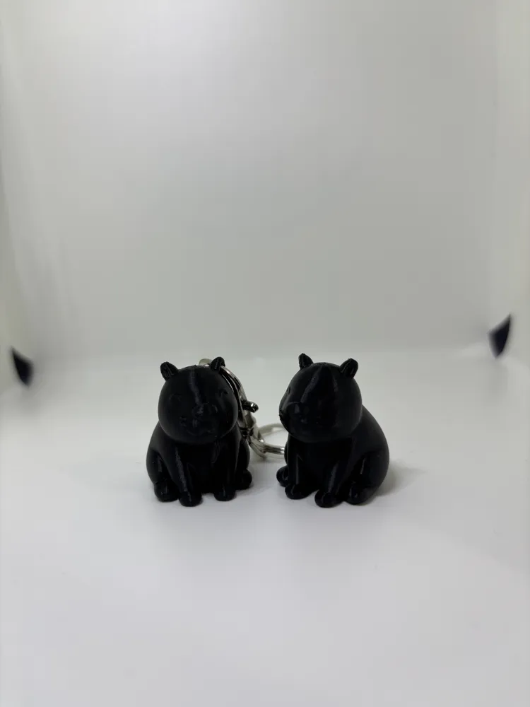 Cute Mini Capybara + Keychain - Free 3D Print Model - MakerWorld