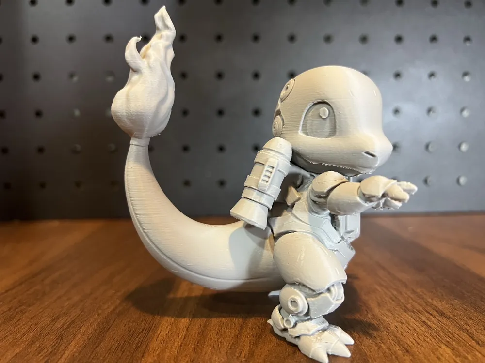 Mecha Pokemon Series — Blazing Charmander Statue - Free 3D Print Model ...
