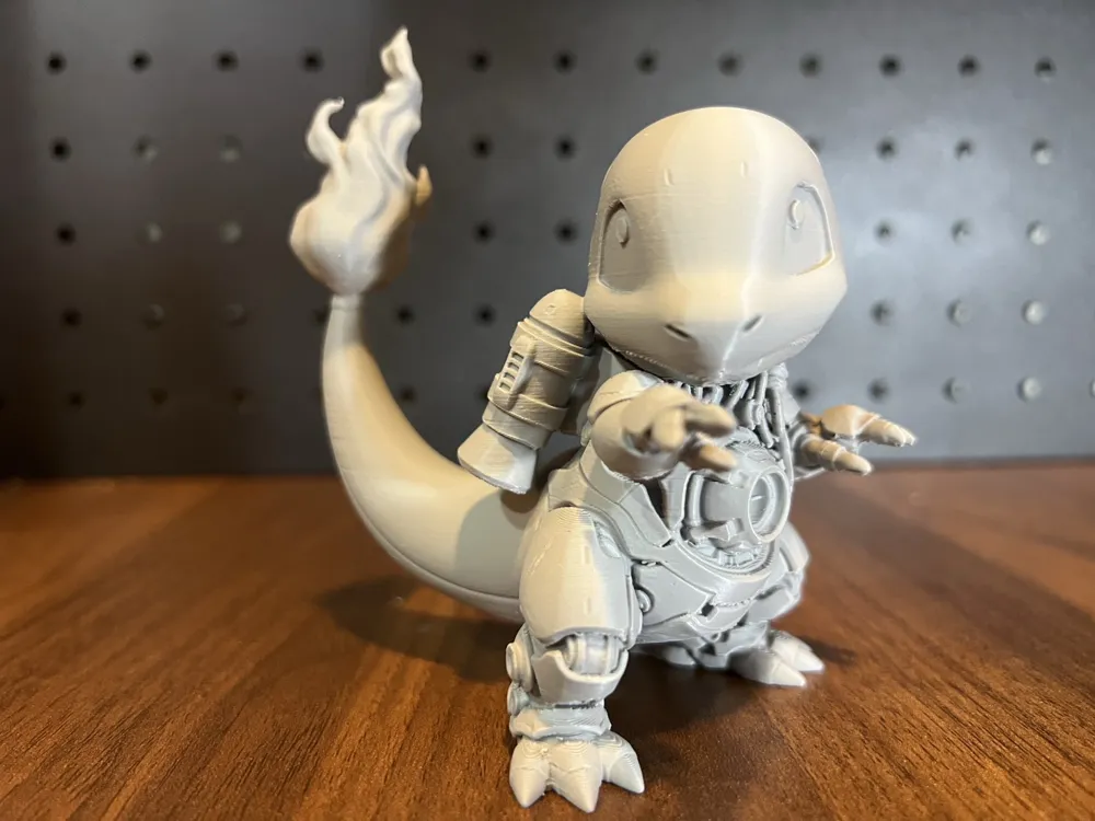 Mecha Pokemon Series — Blazing Charmander Statue - Free 3D Print Model ...