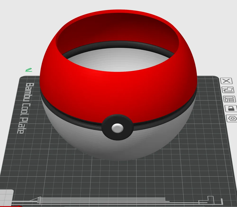 Pokeball Planter Plant Pot by user_1068934888 - MakerWorld