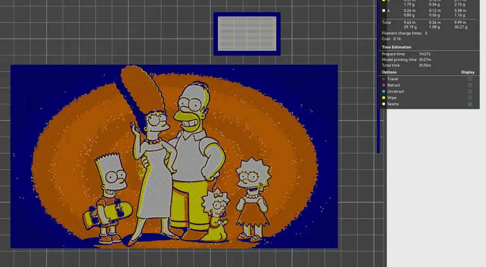 The Simpsons 4 Color Hueforge by maut3D - MakerWorld