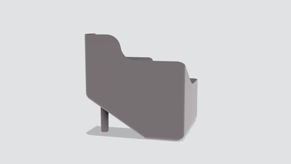 Filament Poop Chute/Poop Bin for Bambu Lab P1/X1 - Free 3D Print Model ...