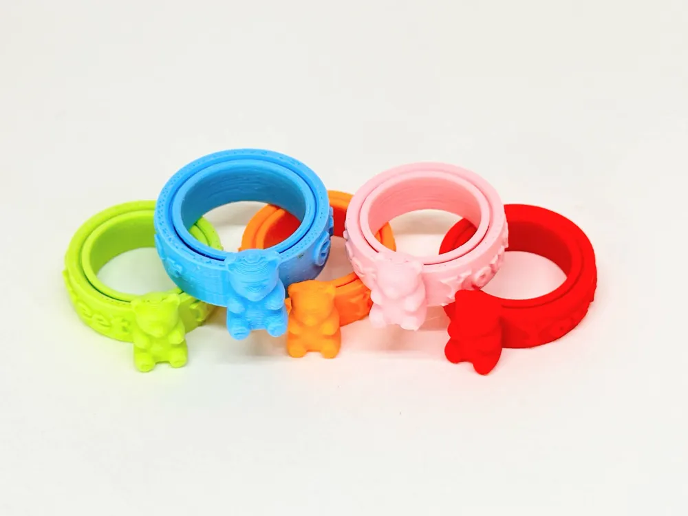 Gummy Bear Fidget Spinner Rings - Free 3D Print Model - MakerWorld