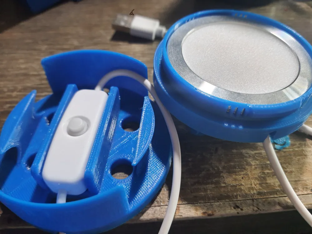 Press Dock for LED Lamp 001 Base Remixed by Dr. Wombatson - MakerWorld