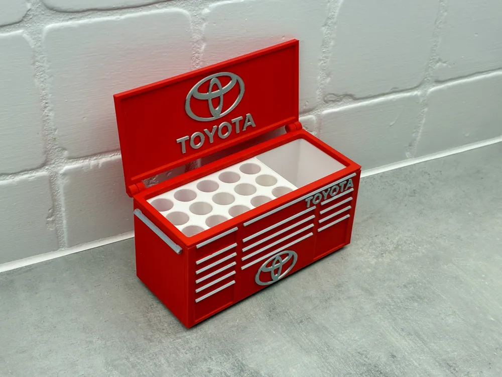 Lid - Toyota inspired fanart Desk Work toolbox pen - Free 3D Print ...