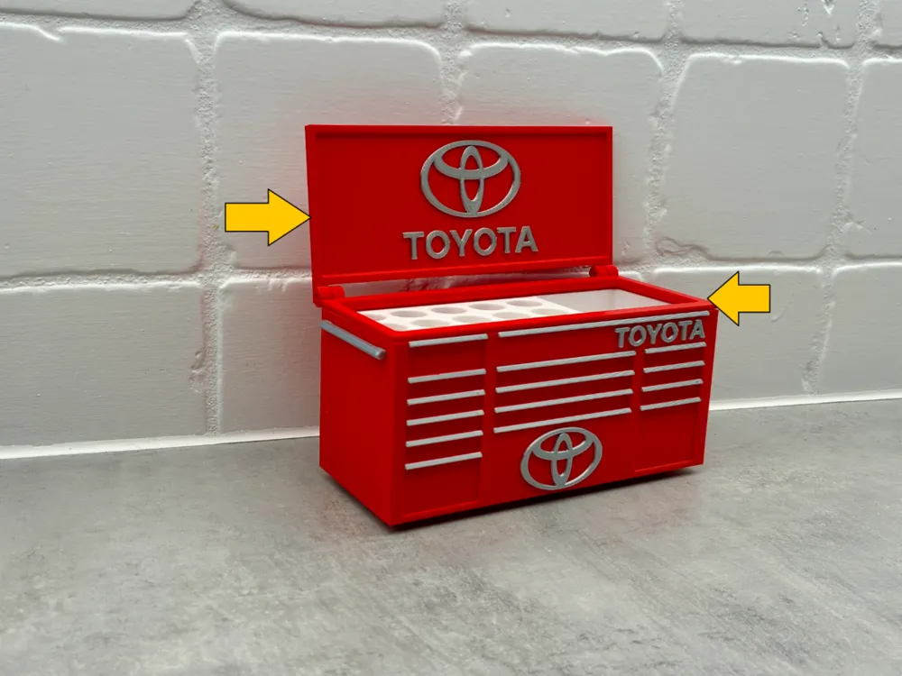 Lid - Toyota inspired fanart Desk Work toolbox pen - Free 3D Print ...