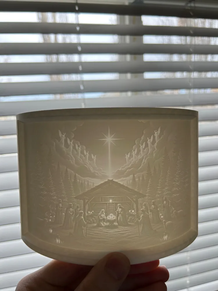 Christmas Nativity Lithophane by Clark MakerWorld: Download Free 3D Models