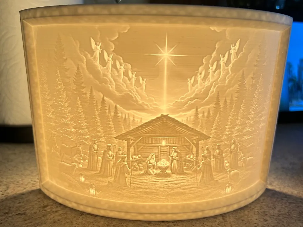 Christmas Nativity Lithophane by Clark MakerWorld: Download Free 3D Models