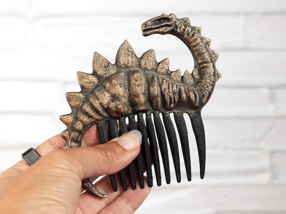Dinosaur Hair Comb by Crow_ck MakerWorld: Download Free 3D Models