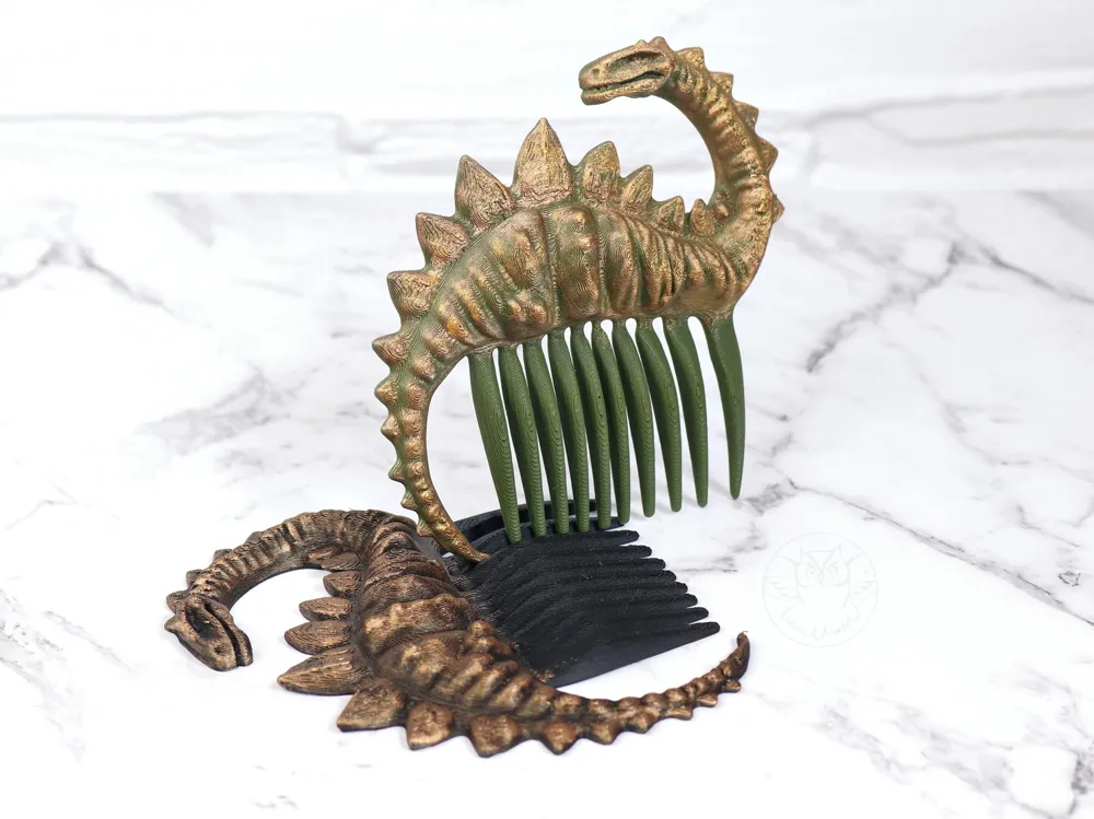 Dinosaur Hair Comb by Crow_ck MakerWorld: Download Free 3D Models