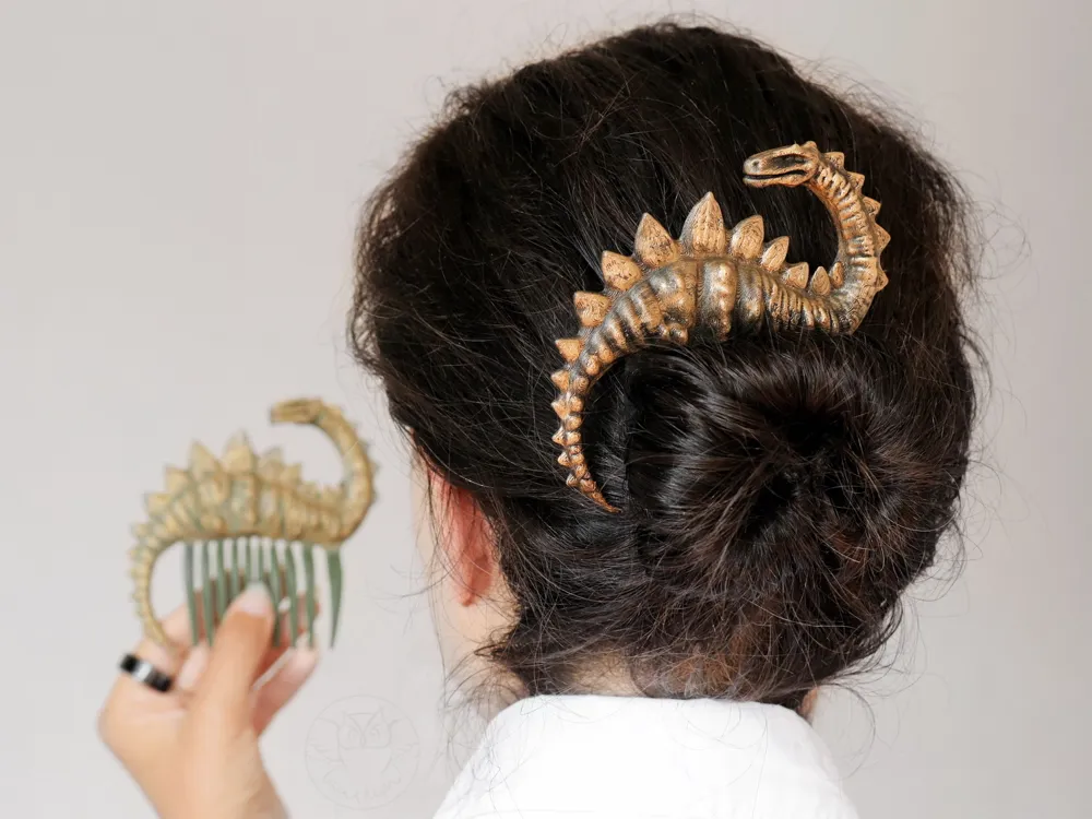 Dinosaur Hair Comb by Crow_ck MakerWorld: Download Free 3D Models