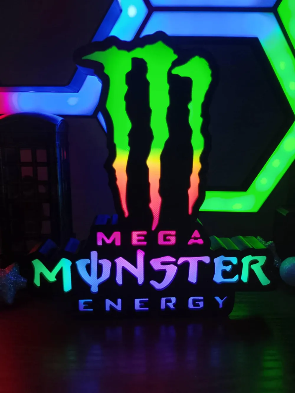 Monster Mega-style RGB LED Lamp – Gaming Decor - Free 3D Print Model ...