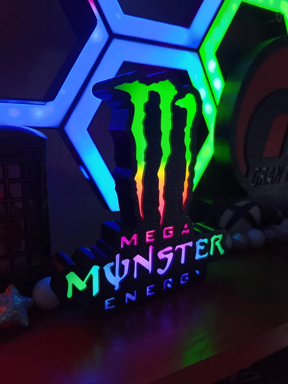 Monster Mega-style RGB LED Lamp – Gaming Decor - Free 3D Print Model ...