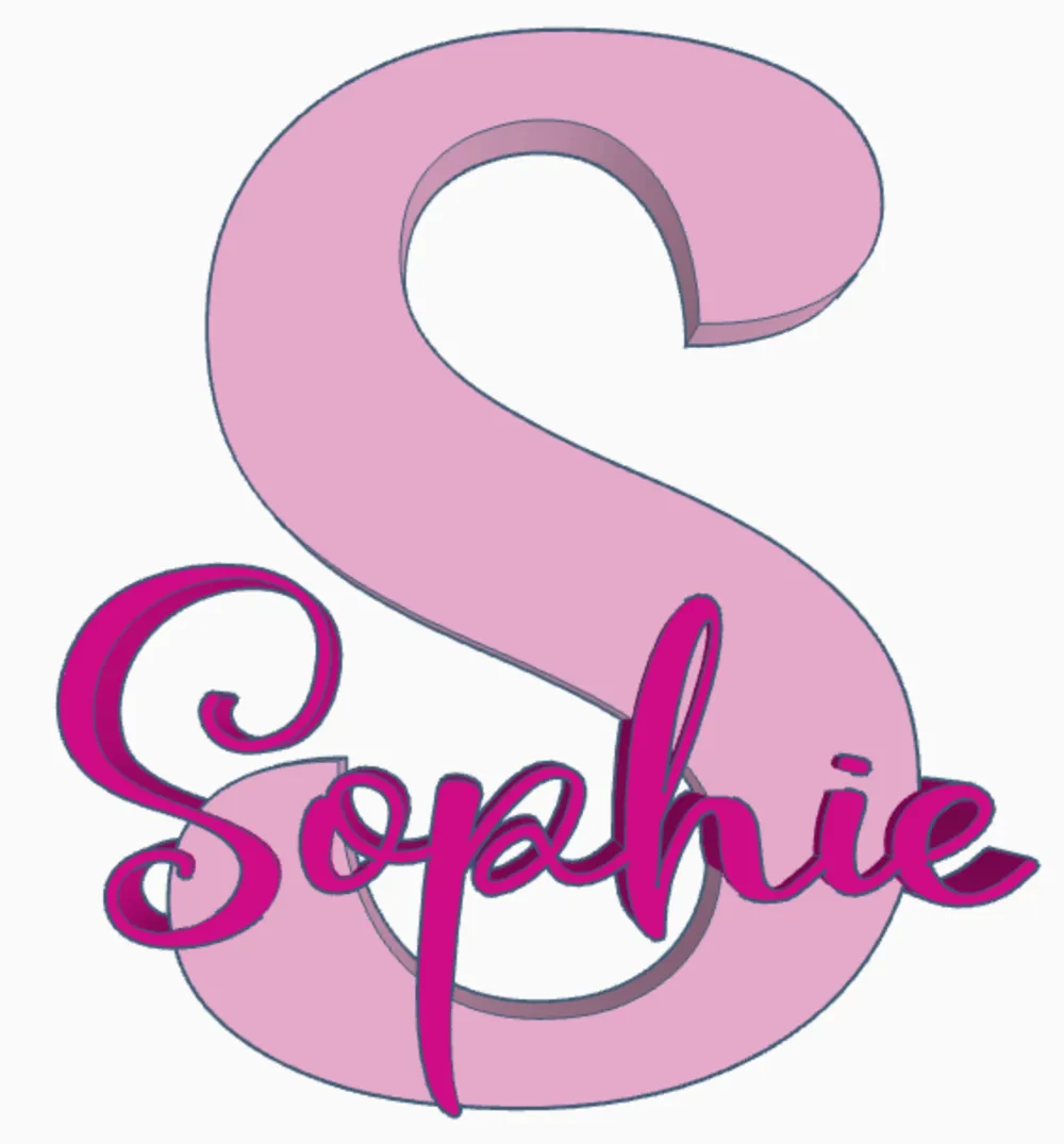 SOPHIE name ornament nameplate initial Sofia names by meetoo333 - MakerWorld