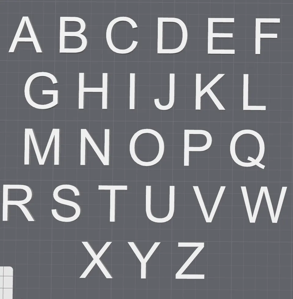 3D-Printable Arial Letters (A–Z, Uppercase & Lowercase) by Jonas S ...