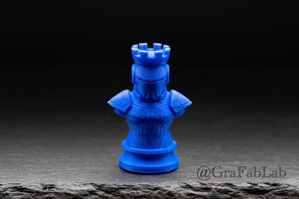 Cyber 2.0 "Rook" - chess piece by GraFabLab MakerWorld: Download Free ...