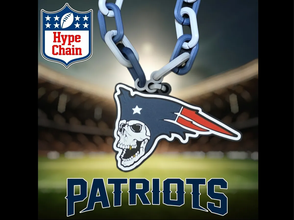 New England Patriots Hype Chain Pendant - Free 3D Print Model - MakerWorld