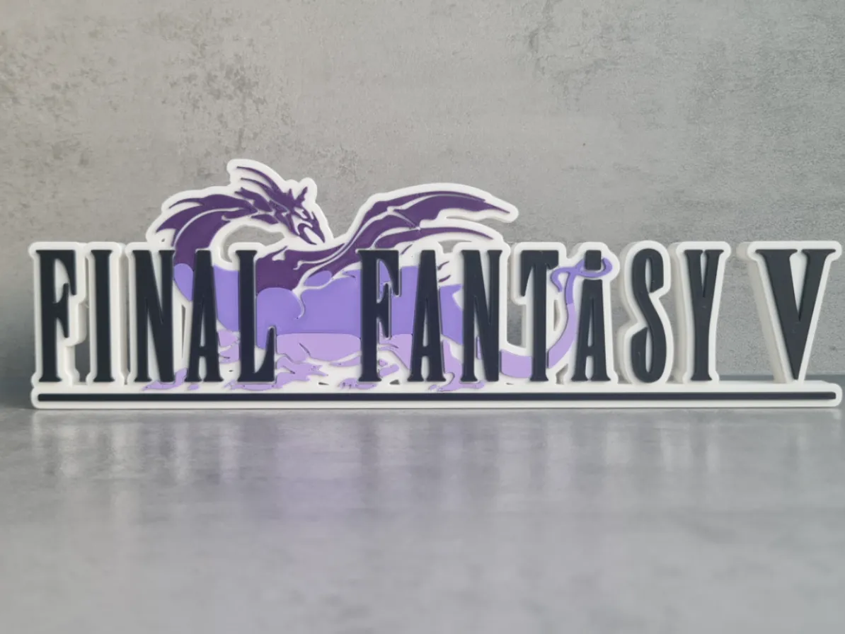 Final Fantasy V Logo / Sign - Free 3D Print Model - MakerWorld