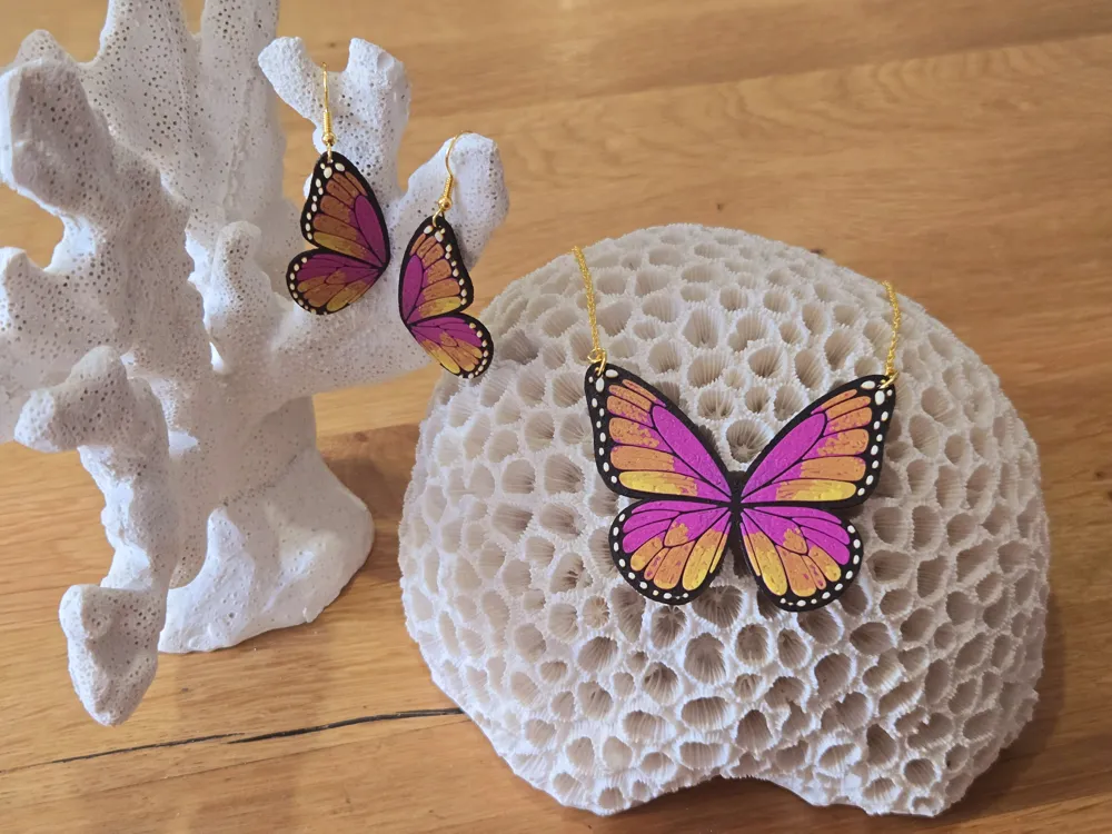 Three "Wing Butterfly" Jewelry Sets by Kumo Design MakerWorld: Download ...