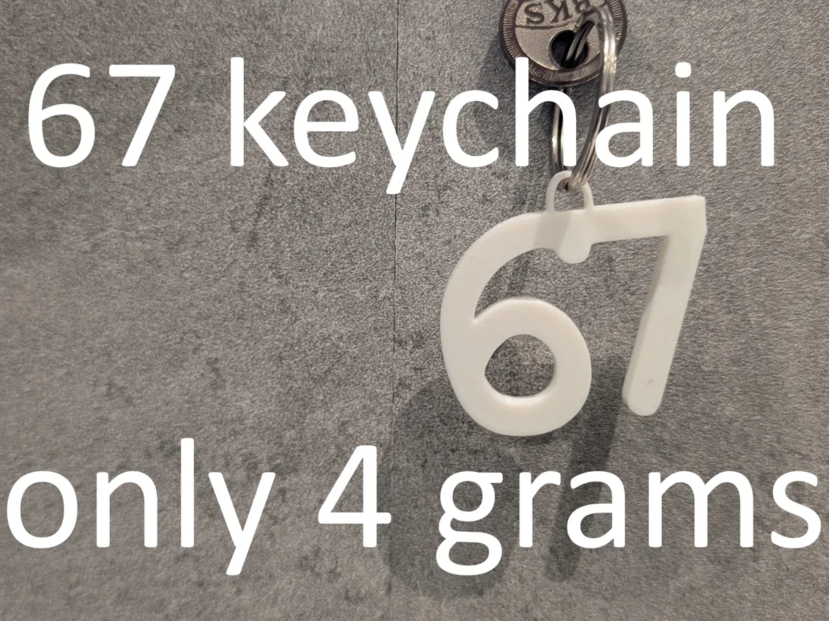 67 keychain - Free 3D Print Model - MakerWorld