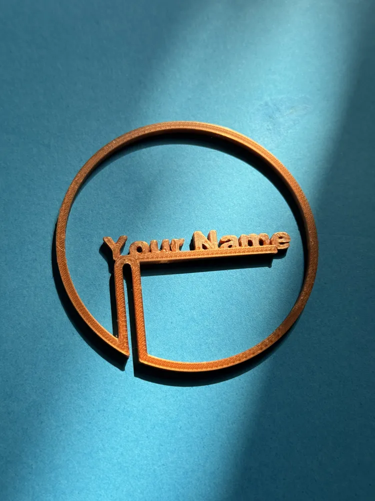 Customisable glass name tag by bondaszenji MakerWorld: Download Free 3D ...