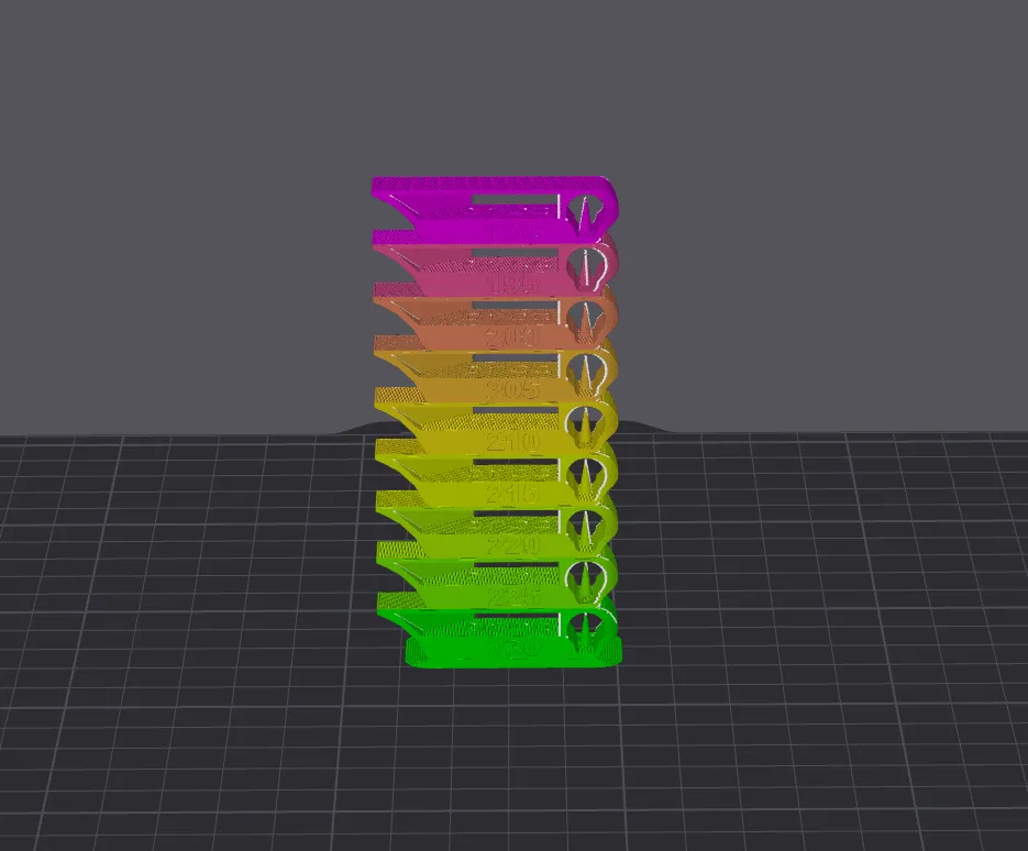 Bambu Studio PLA Temperature Test Tower - Free 3D Print Model - MakerWorld