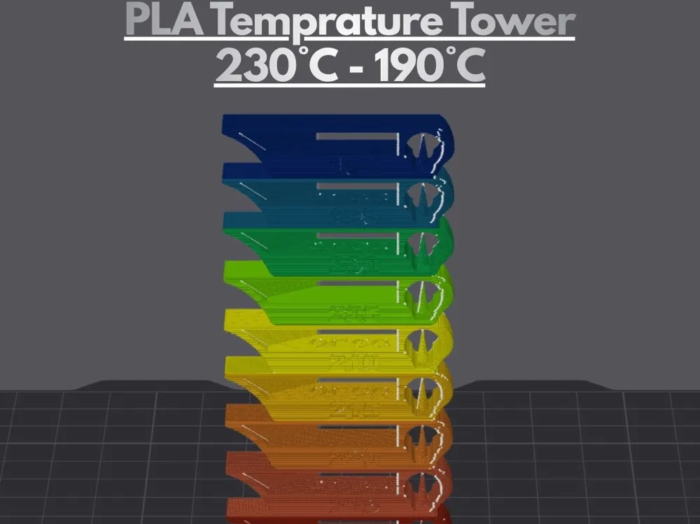 Bambu Studio PLA Temperature Test Tower - Free 3D Print Model - MakerWorld