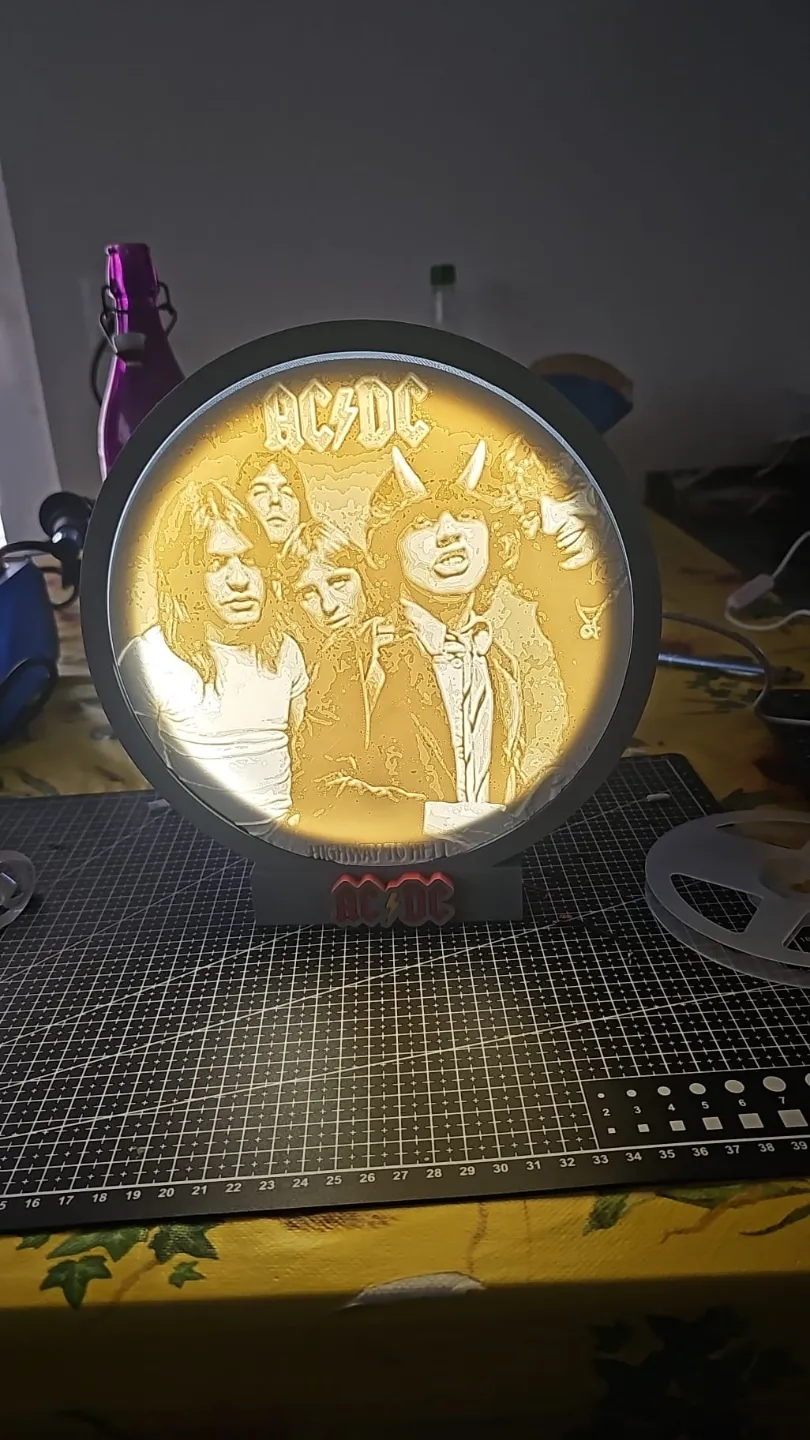 lightbox +lithophanie acdc by AD3d MakerWorld: Download Free 3D Models