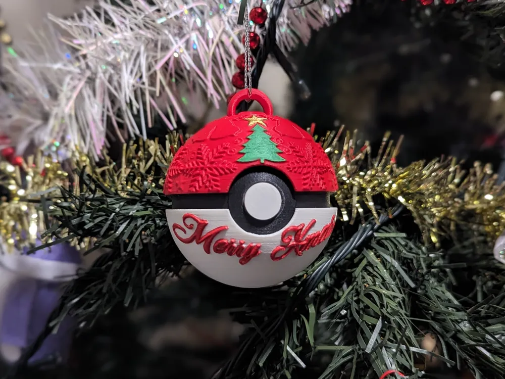 Xmas Pokeball Ornament Pokemon Christmas Decoration by Scattered ...