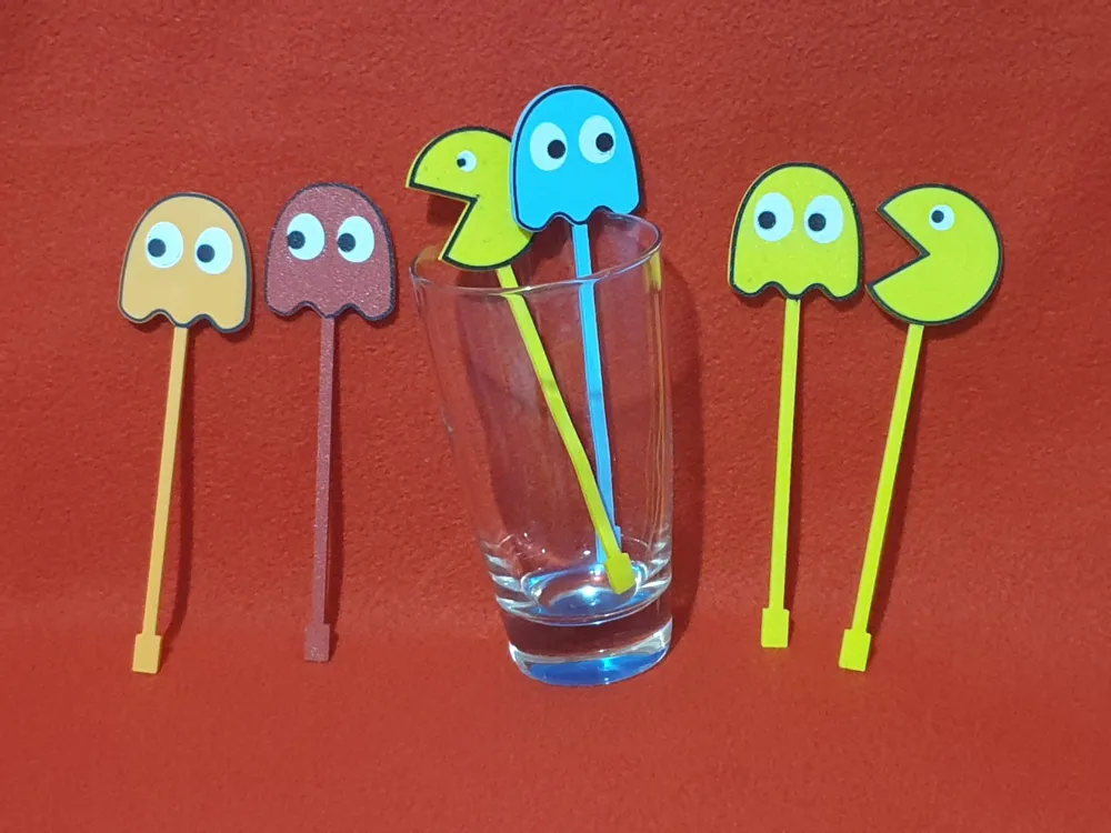 Pac-Man Summer Cocktail Stirrers Single/Multicolor by constantinost ...
