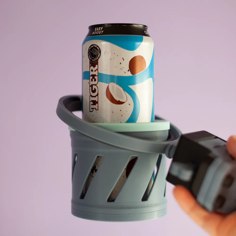 Parametric Cup Holder for Strollers, Scooters... - Free 3D Print Model ...