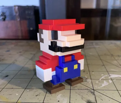 Super Mario Bros. 1985 8-Bit Mario Sprite Figure by jaebii MakerWorld ...