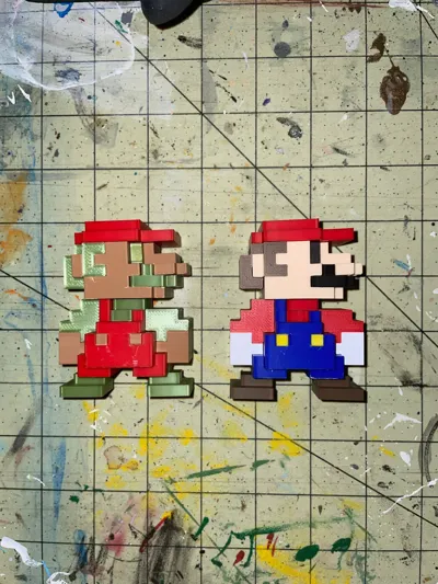 Super Mario Bros. 1985 8-Bit Mario Sprite Figure by jaebii MakerWorld ...