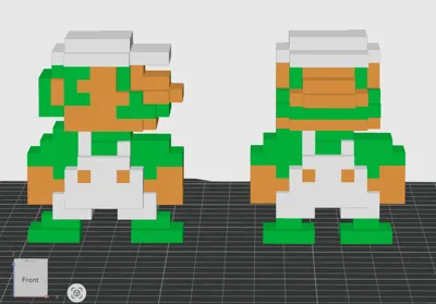 Super Mario Bros. 1985 8-Bit Mario Sprite Figure - Free 3D Print Model ...