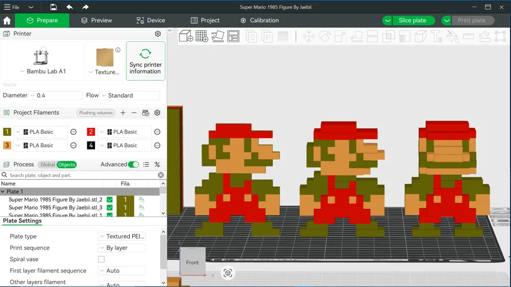 Super Mario Bros. 1985 8-Bit Mario Sprite Figure by jaebii MakerWorld ...