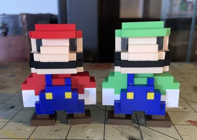 Super Mario Bros. 1985 8-Bit Mario Sprite Figure - Free 3D Print Model ...